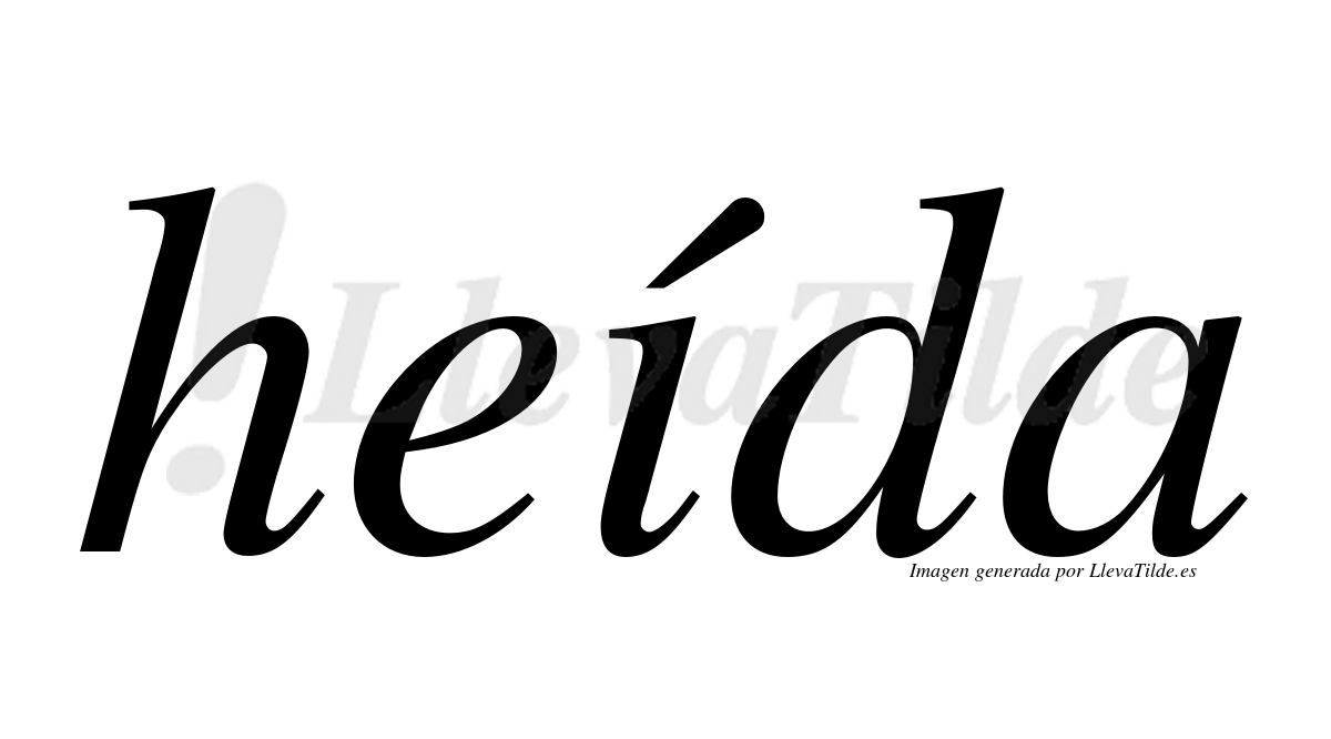 ¿Lleva tilde heída? | LlevaTilde.es