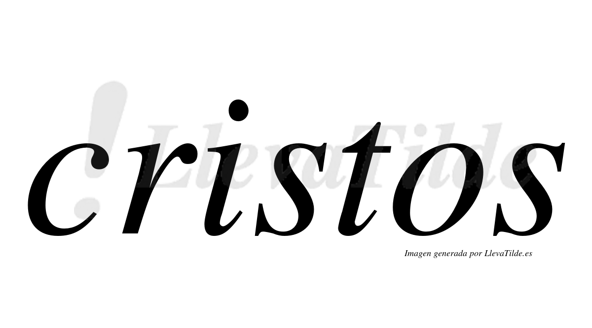 ¿Lleva tilde cristos? | LlevaTilde.es