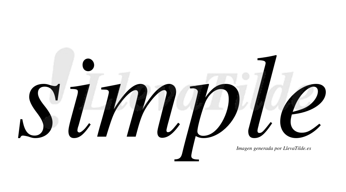 ¿Lleva tilde simple? | LlevaTilde.es