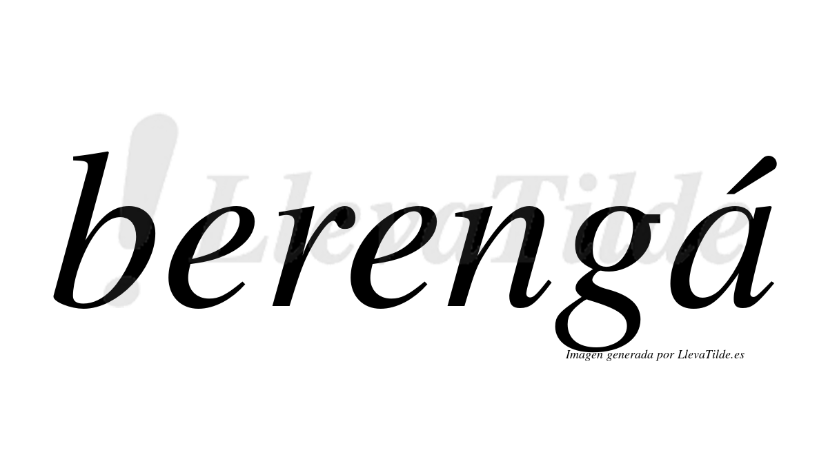 ¿Lleva tilde berengá? | LlevaTilde.es