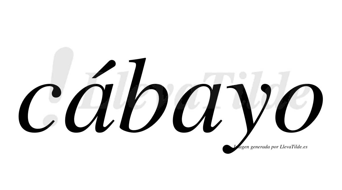 ¿Lleva tilde cábayo? | LlevaTilde.es