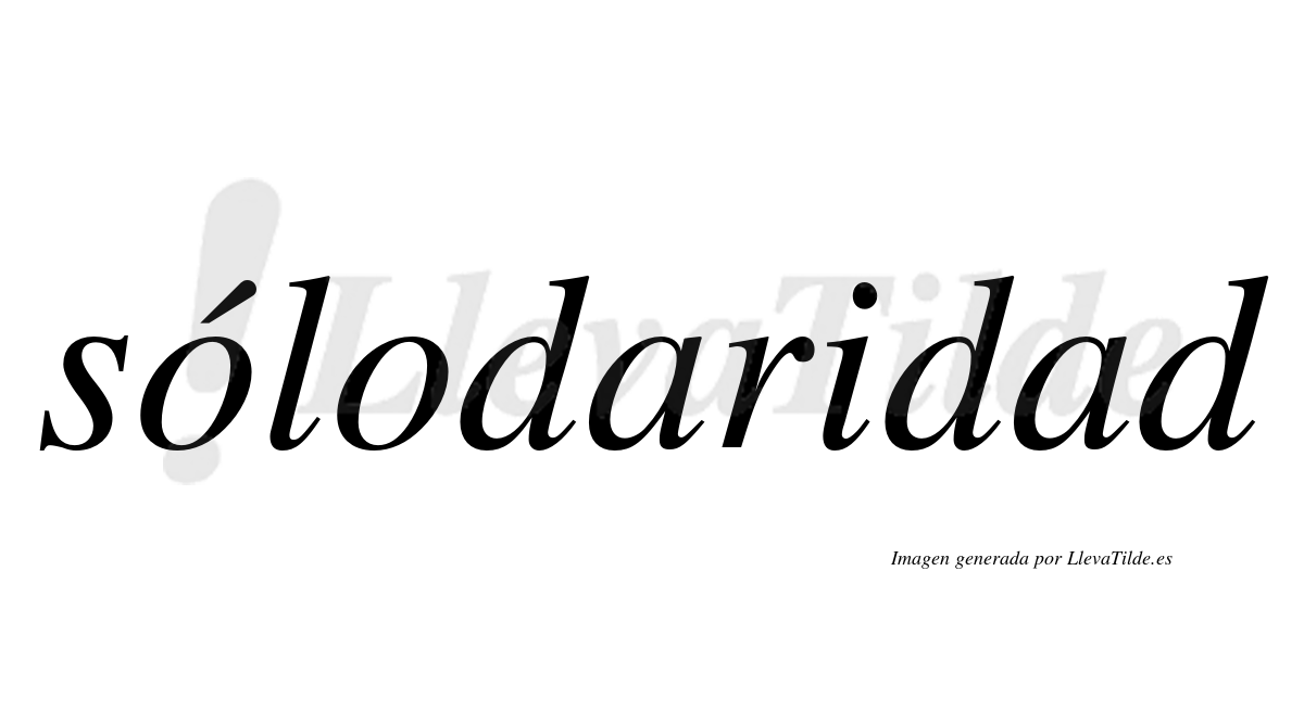 ¿Lleva tilde sólodaridad? | LlevaTilde.es