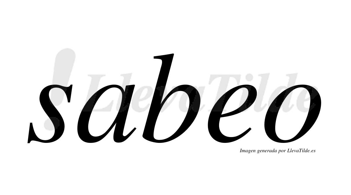 ¿Lleva tilde sabeo? | LlevaTilde.es