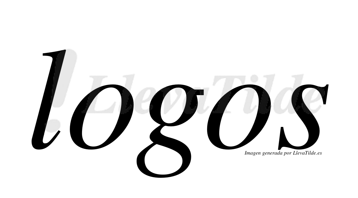 ¿Lleva tilde logos? | LlevaTilde.es