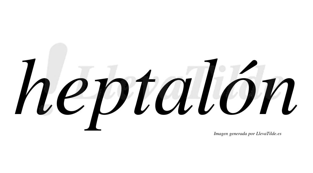 ¿Lleva tilde heptalón? | LlevaTilde.es