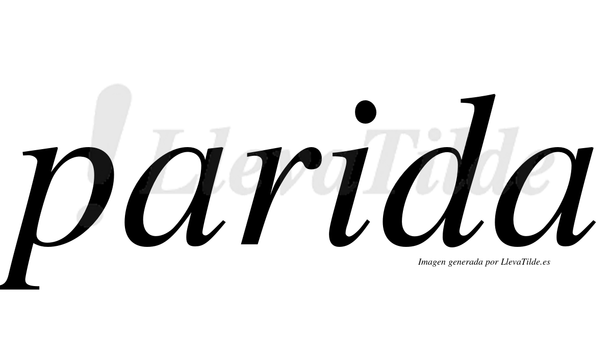 ¿Lleva tilde parida? | LlevaTilde.es