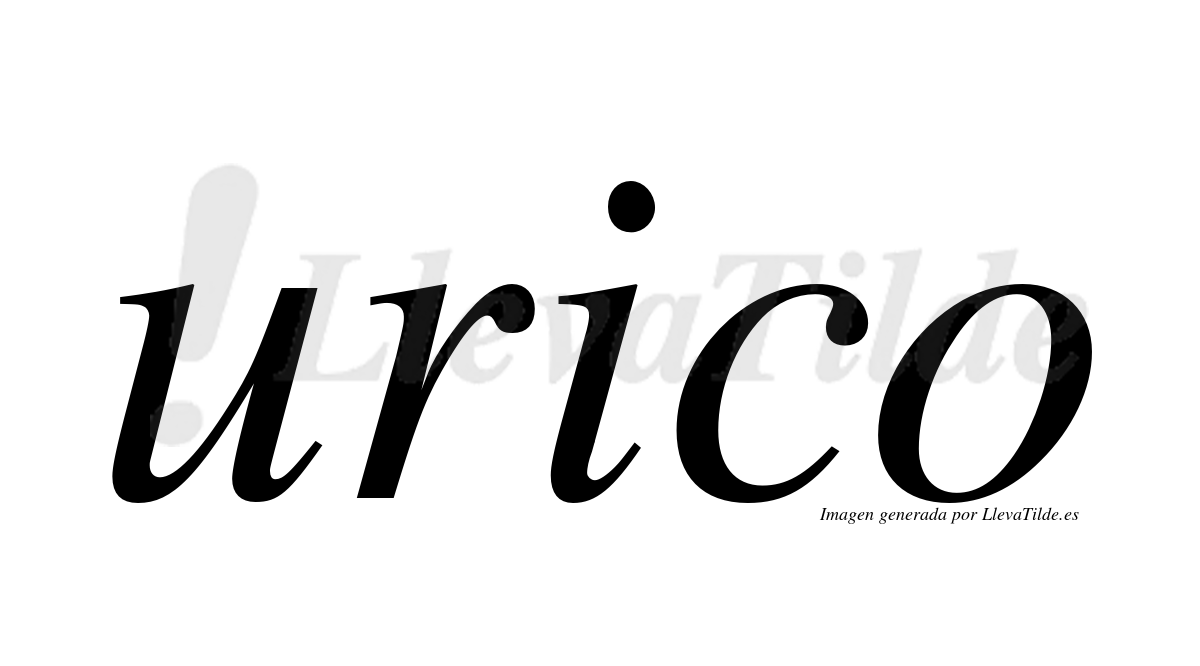 ¿Lleva tilde urico? | LlevaTilde.es