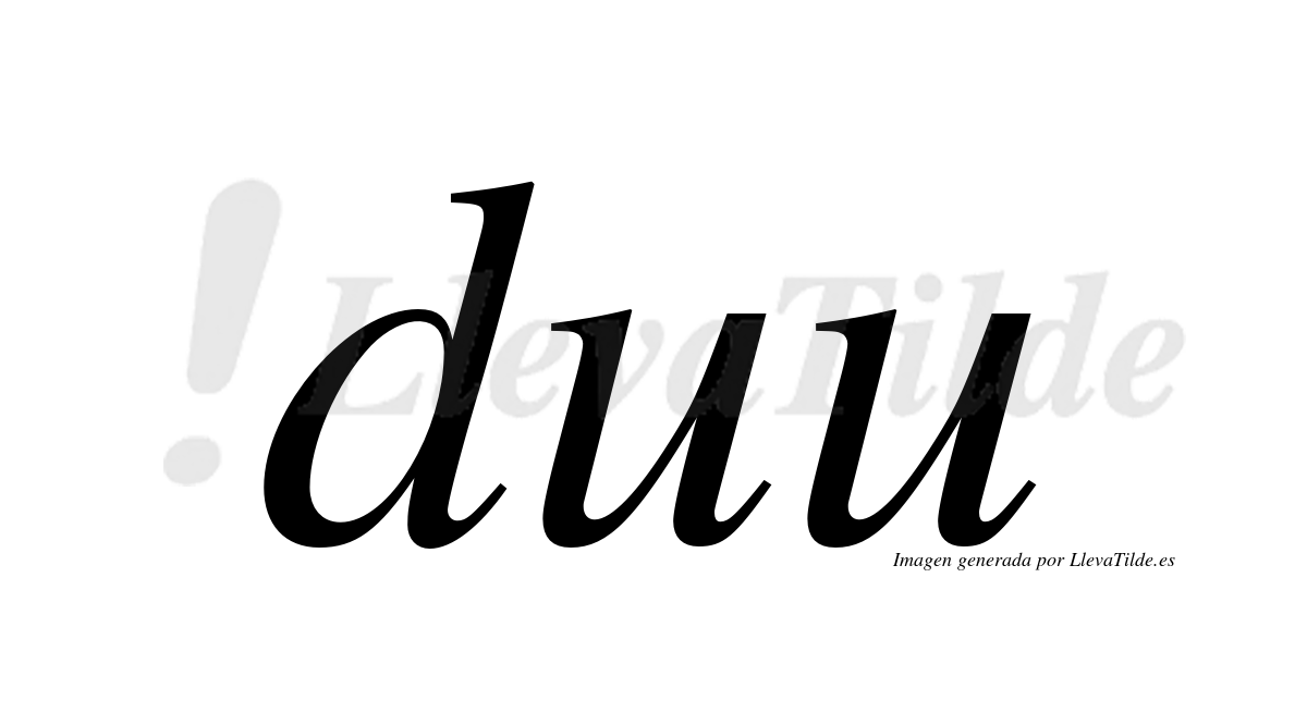 ¿Lleva tilde duu? | LlevaTilde.es