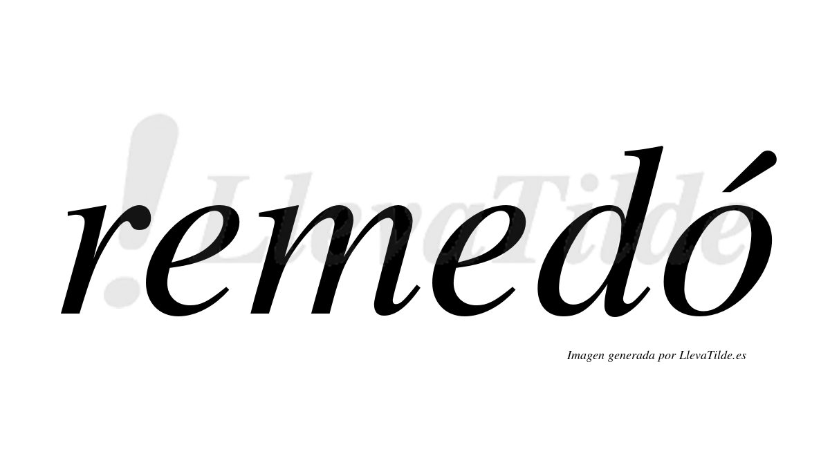 ¿Lleva tilde remedó? | LlevaTilde.es