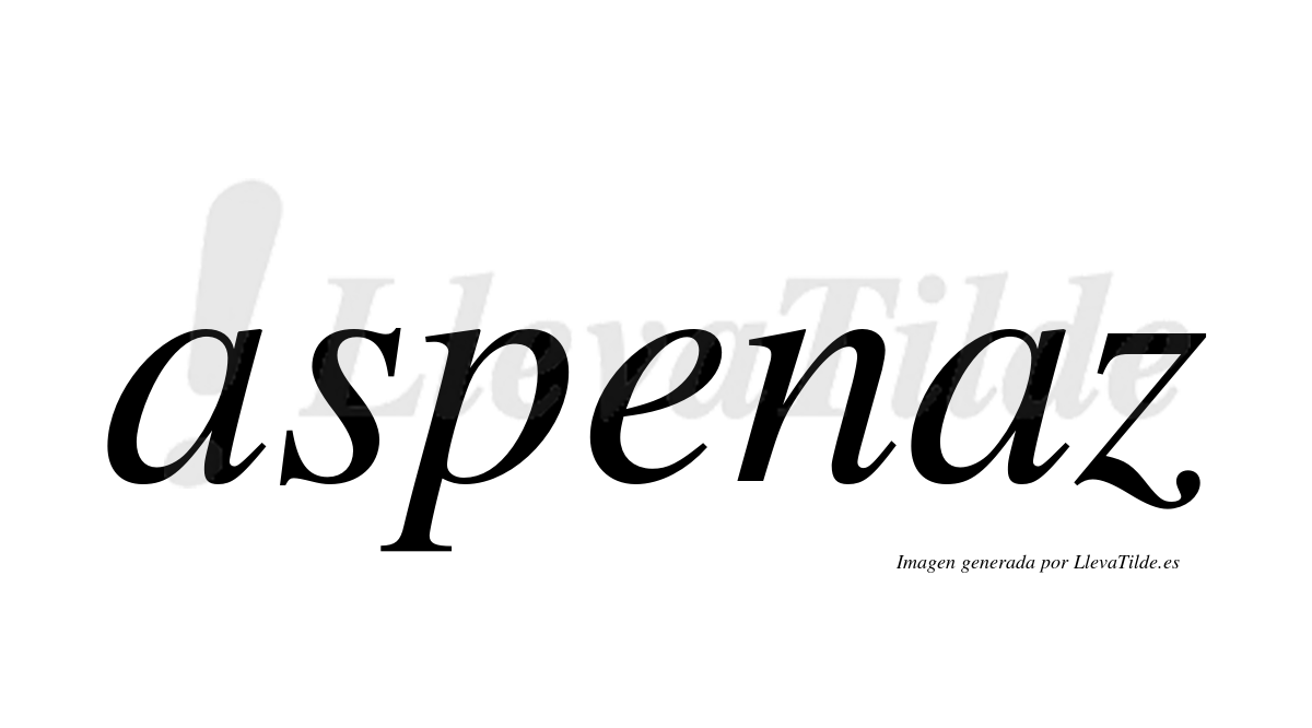 ¿Lleva tilde aspenaz? | LlevaTilde.es