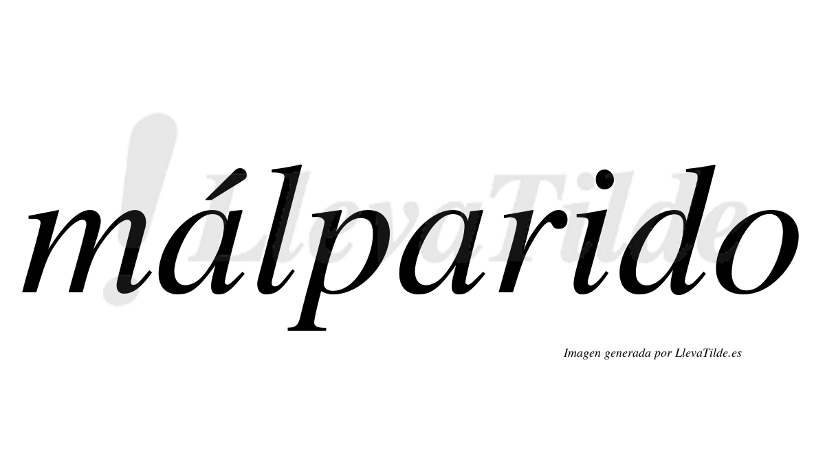 ¿Lleva tilde málparido? | LlevaTilde.es