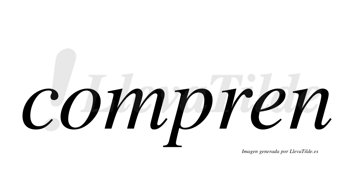 ¿Lleva tilde compren? | LlevaTilde.es