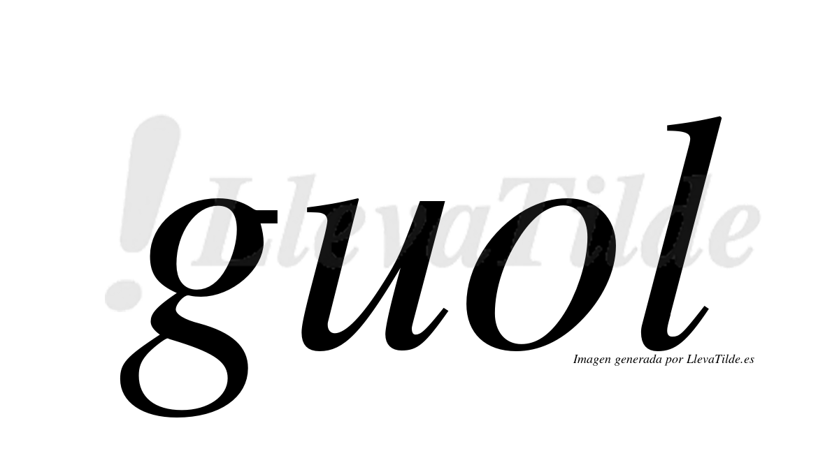 ¿Lleva tilde guol? | LlevaTilde.es