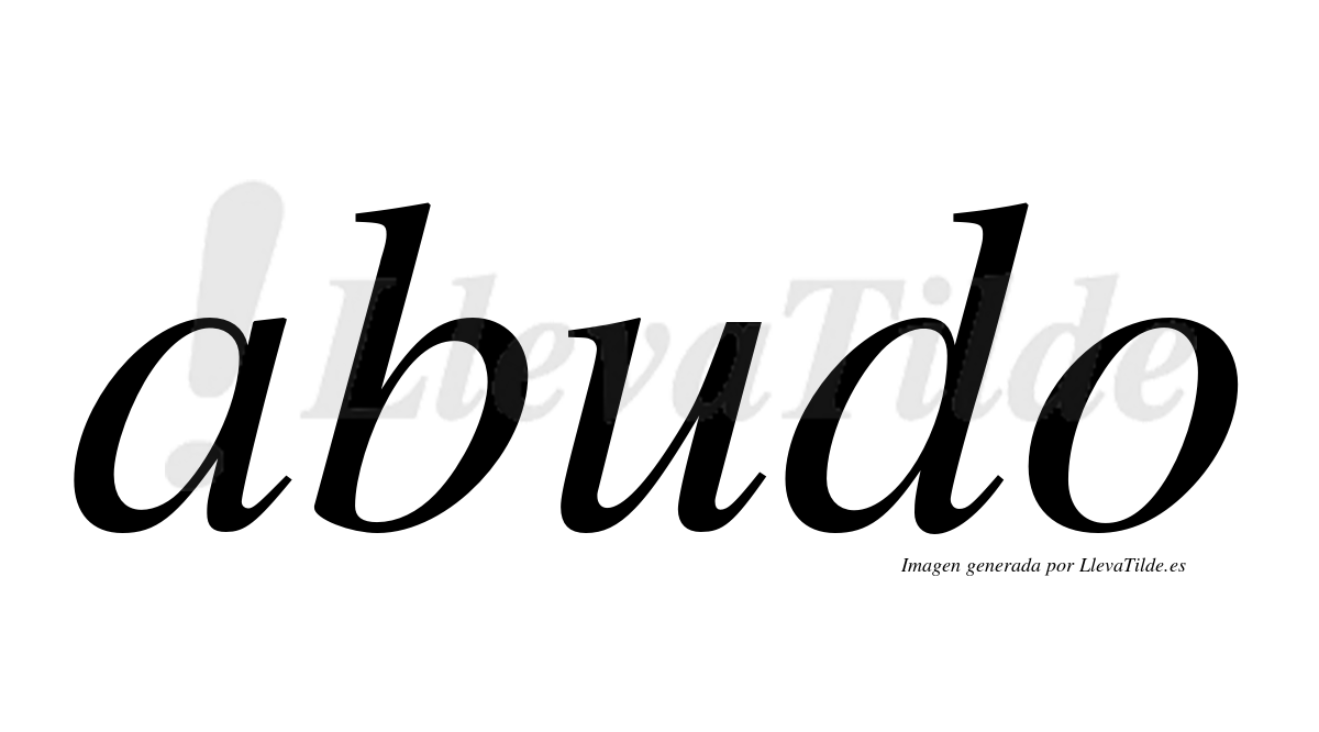 ¿Lleva tilde abudo? | LlevaTilde.es