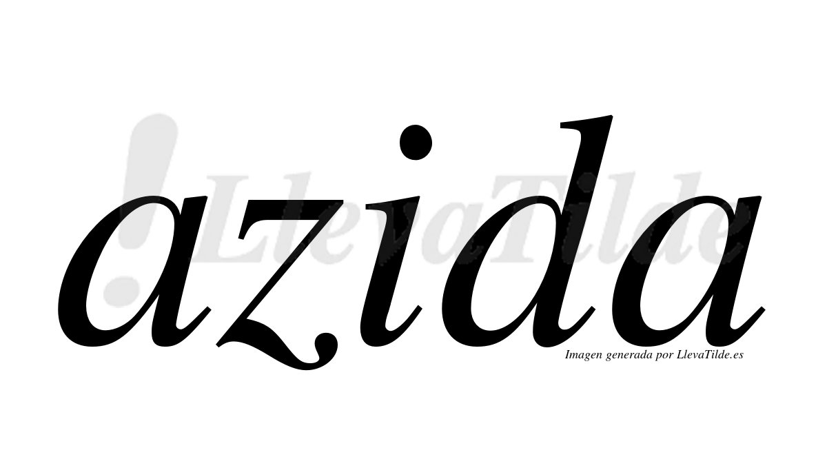 ¿Lleva tilde azida? | LlevaTilde.es