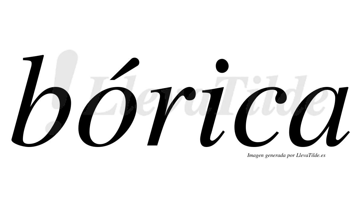 ¿Lleva tilde bórica? | LlevaTilde.es