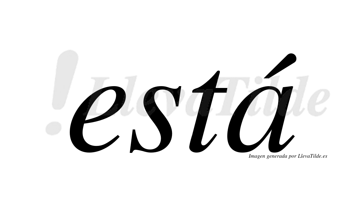 ¿Lleva tilde está? | LlevaTilde.es