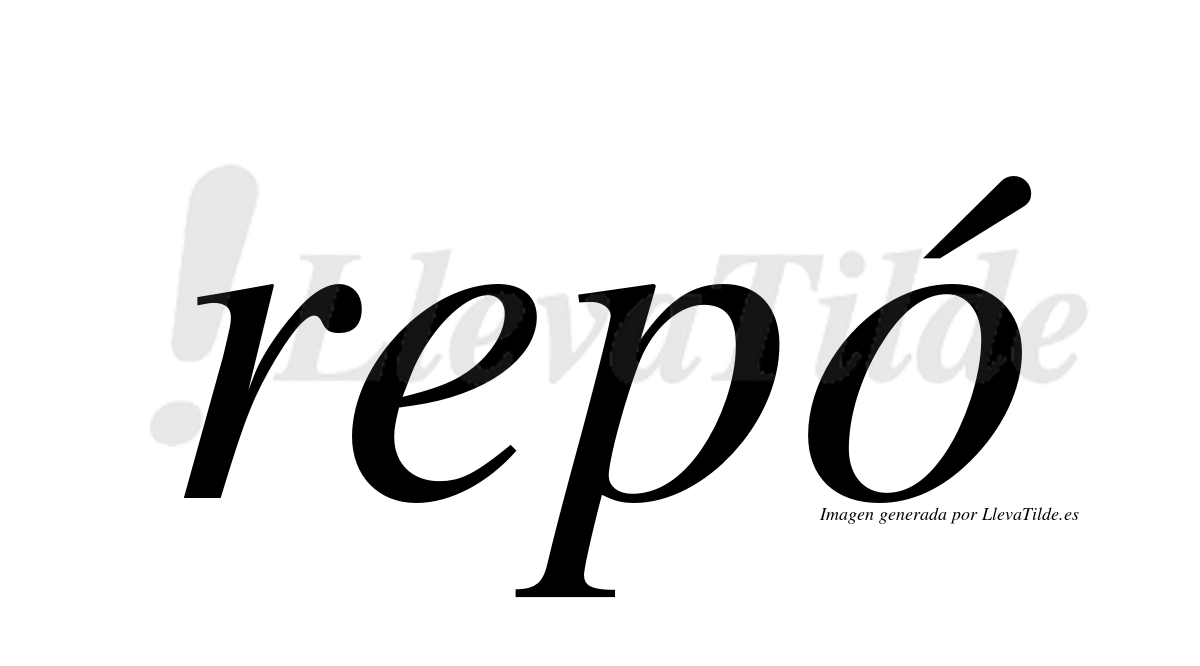 ¿Lleva tilde repó? | LlevaTilde.es