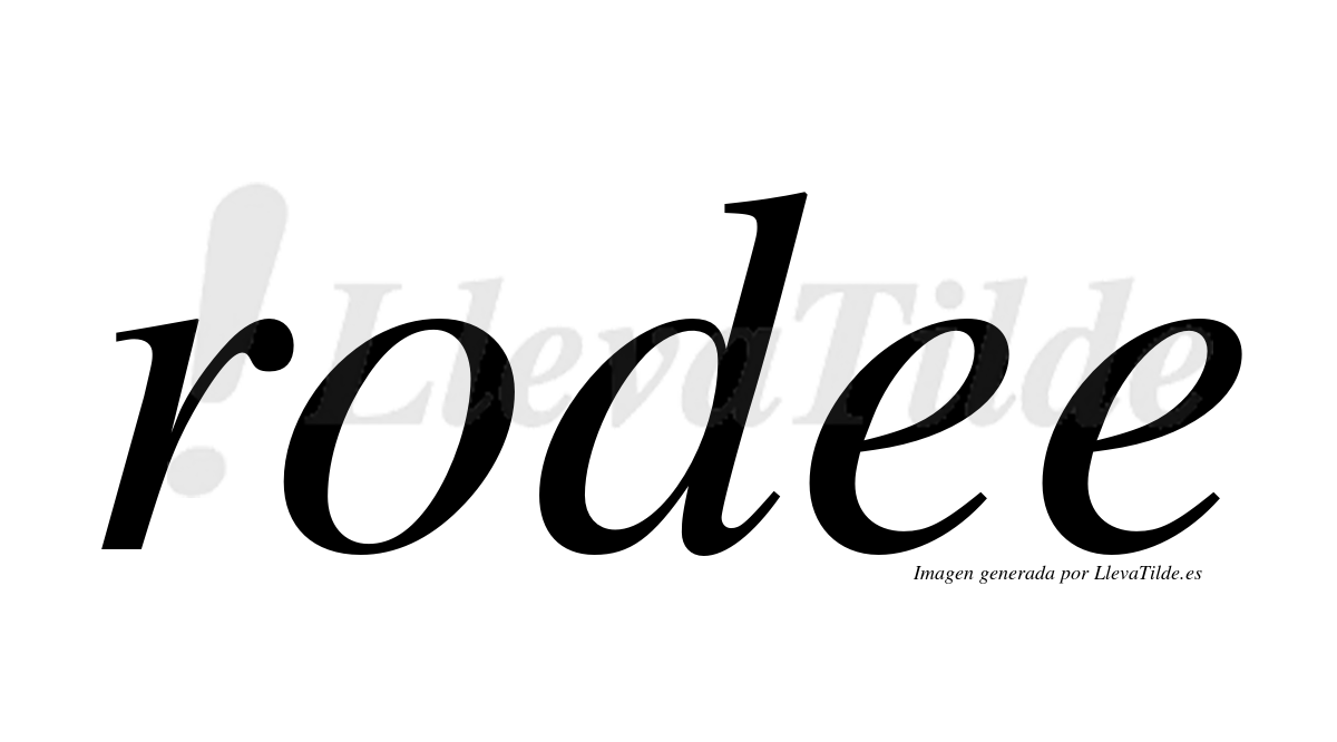 ¿Lleva tilde rodee? | LlevaTilde.es