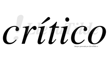 ¿Lleva tilde crítico? | LlevaTilde.es
