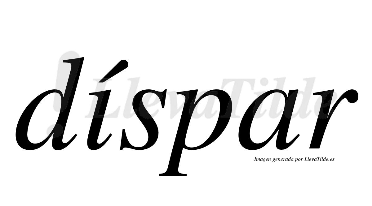 ¿Lleva tilde díspar? | LlevaTilde.es