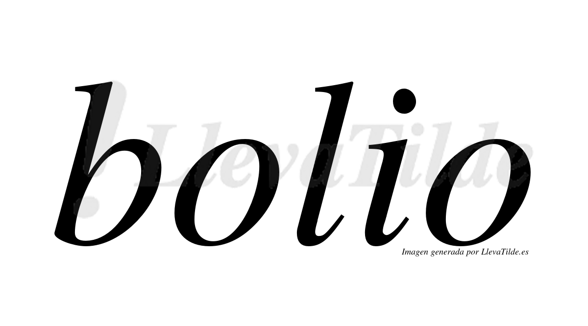 ¿Lleva tilde bolio? | LlevaTilde.es