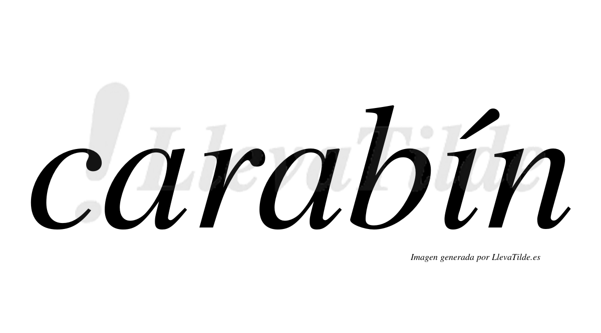 ¿Lleva tilde carabín? | LlevaTilde.es