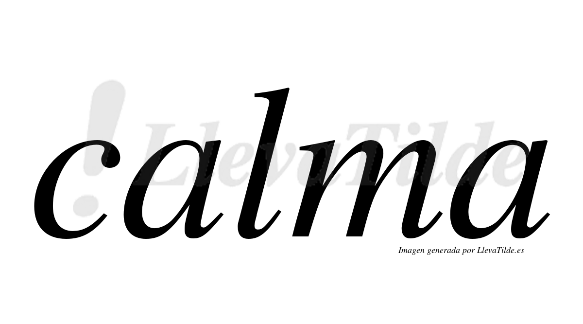 ¿Lleva tilde calma? | LlevaTilde.es