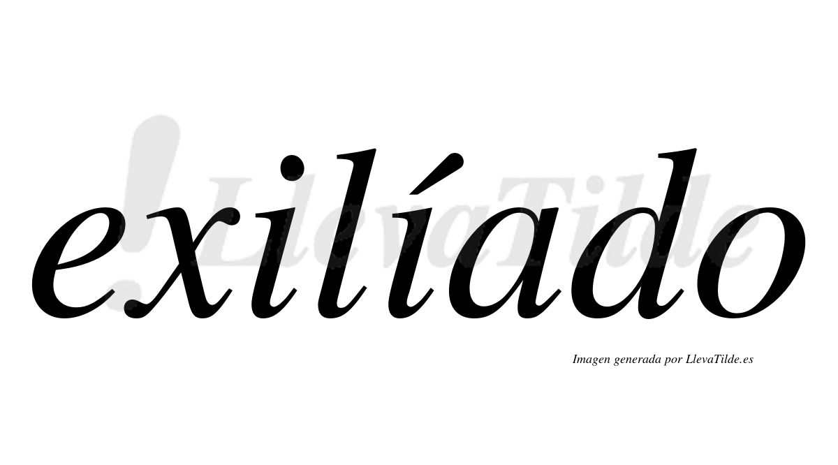 ¿Lleva tilde exilíado? | LlevaTilde.es