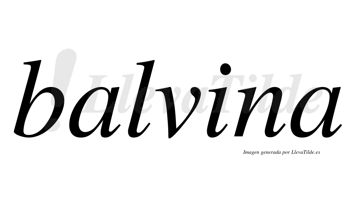 ¿Lleva tilde balvina? | LlevaTilde.es
