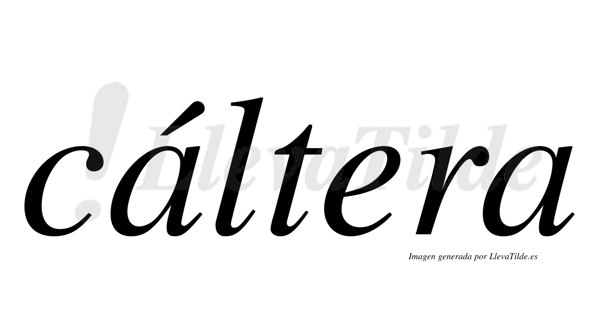 ¿Lleva tilde cáltera? | LlevaTilde.es