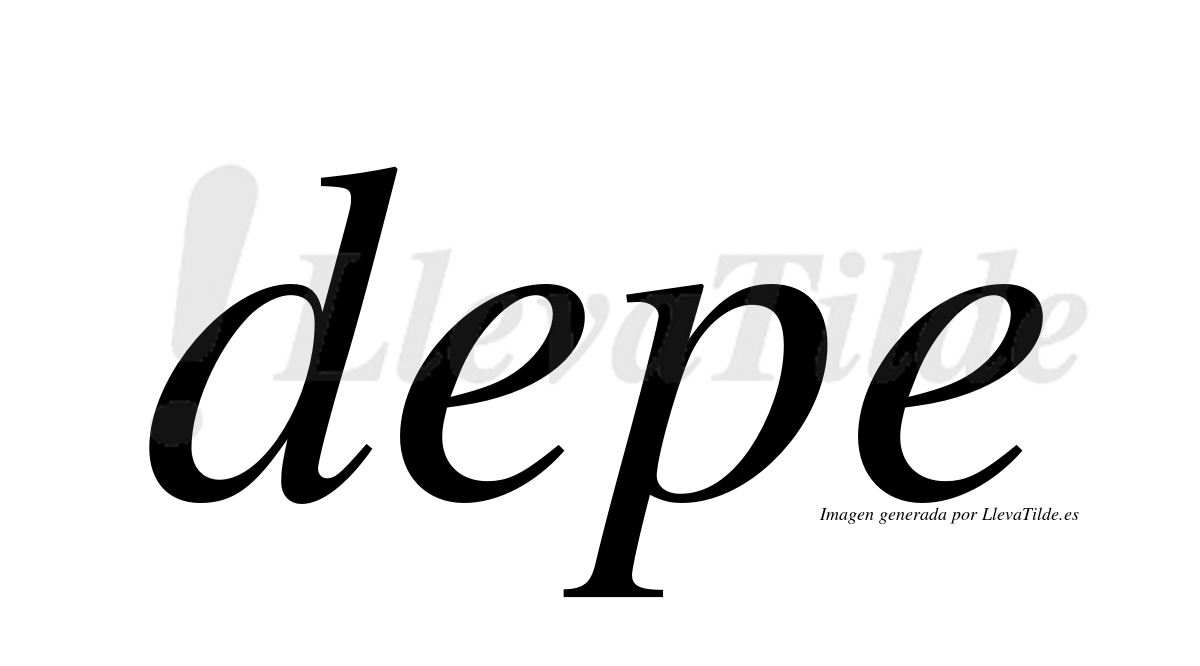 ¿Lleva tilde depe? | LlevaTilde.es
