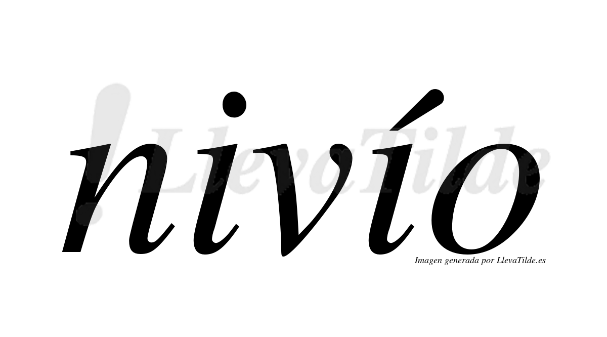 ¿Lleva tilde nivío? | LlevaTilde.es