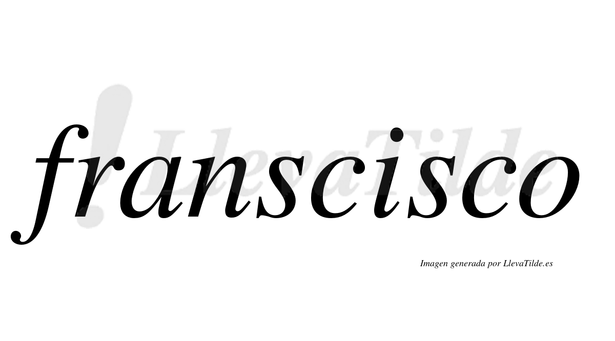 ¿Lleva tilde franscisco? | LlevaTilde.es