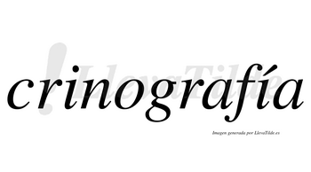 ¿Lleva tilde crinografía? | LlevaTilde.es