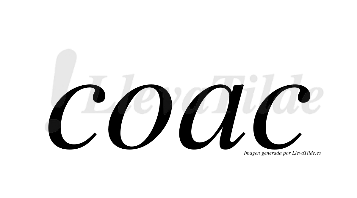 ¿Lleva tilde coac? | LlevaTilde.es