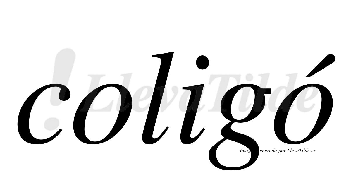 ¿Lleva tilde coligó? | LlevaTilde.es