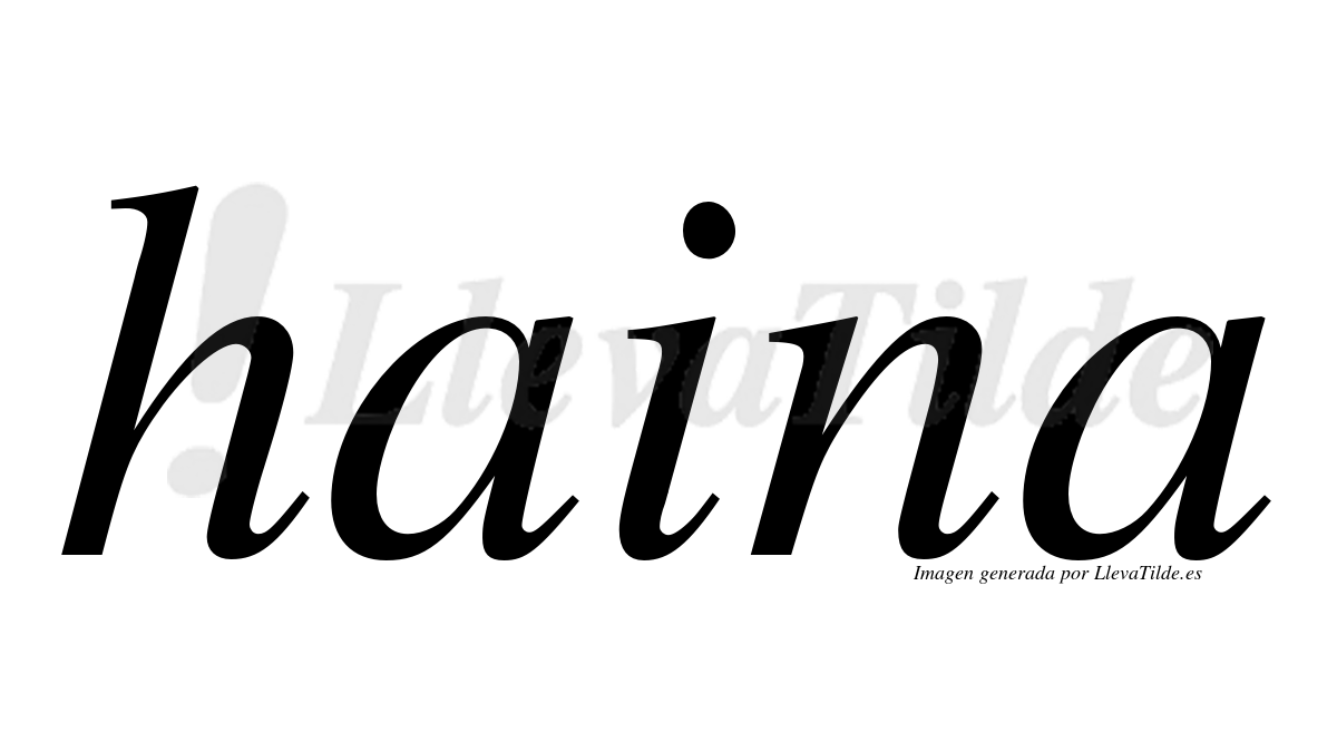 ¿Lleva tilde haina? | LlevaTilde.es