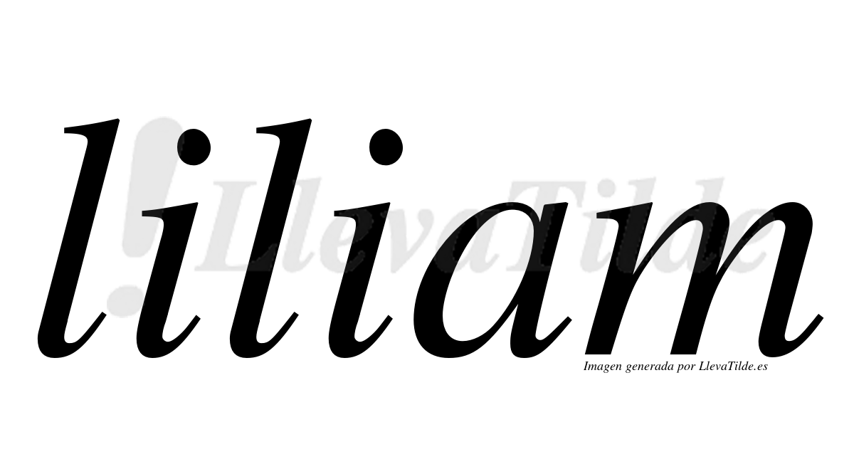 ¿Lleva tilde liliam? | LlevaTilde.es