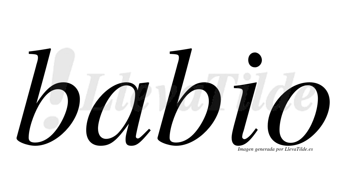 ¿Lleva tilde babio? | LlevaTilde.es