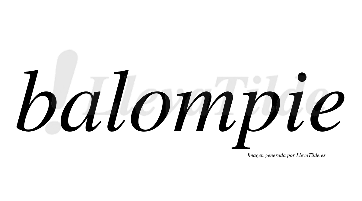 ¿Lleva tilde balompie? | LlevaTilde.es