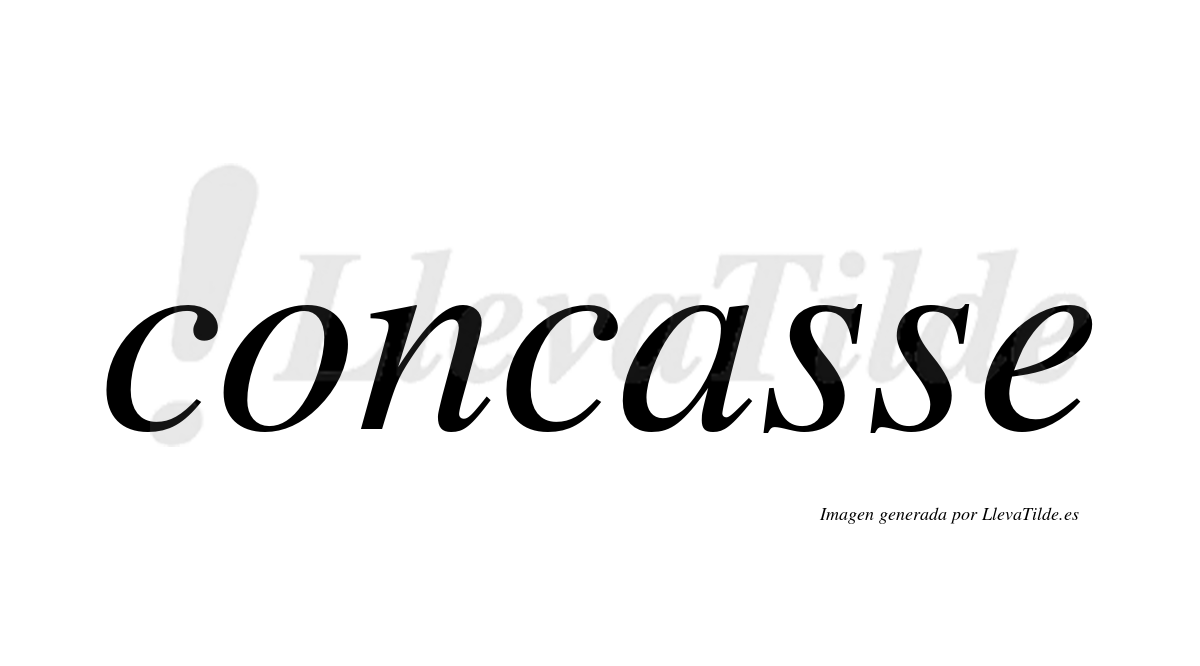 ¿Lleva tilde concasse? | LlevaTilde.es