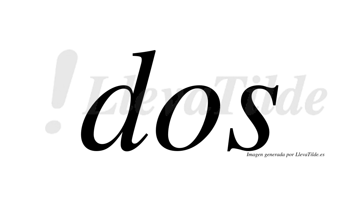 ¿Lleva tilde dos? | LlevaTilde.es