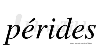 ¿Lleva tilde pérides? | LlevaTilde.es