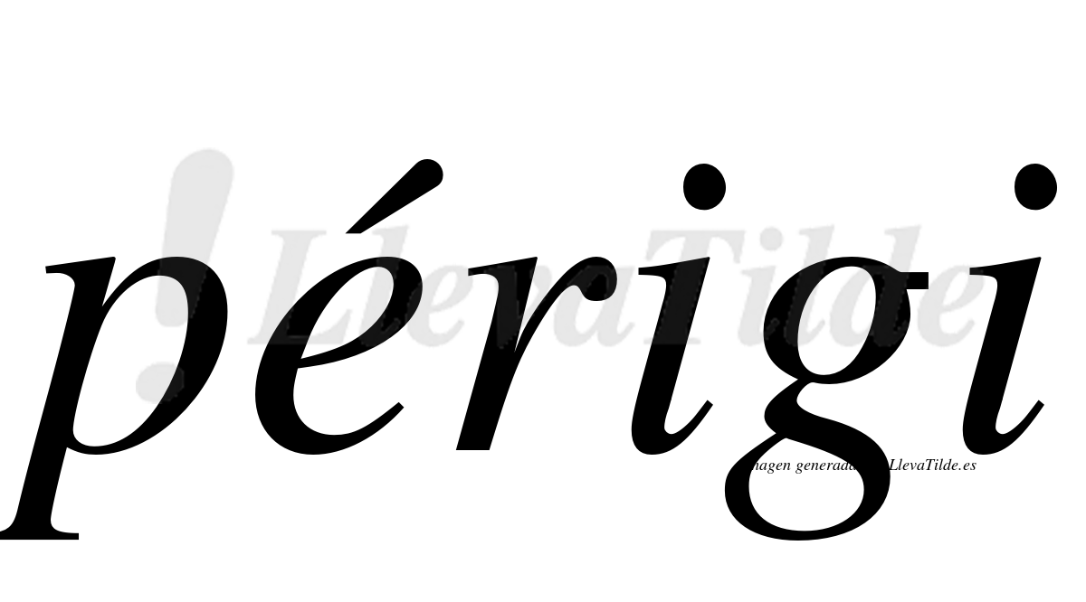 ¿Lleva tilde périgi? | LlevaTilde.es