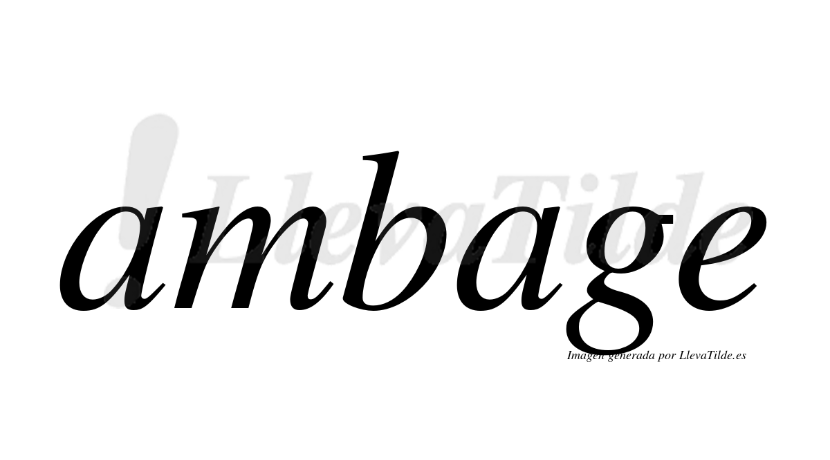 ¿Lleva tilde ambage? | LlevaTilde.es