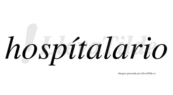¿Lleva tilde hospítalario? | LlevaTilde.es