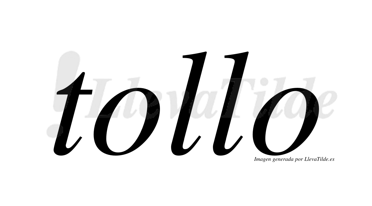 ¿Lleva tilde tollo? | LlevaTilde.es