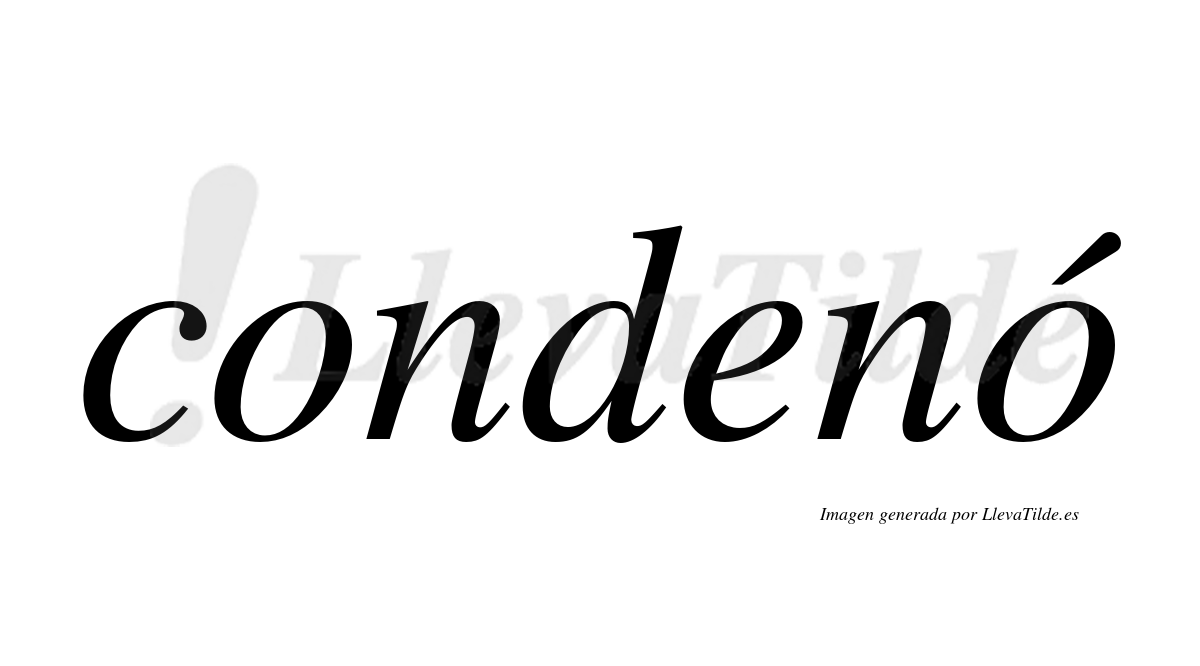 ¿Lleva tilde condenó? | LlevaTilde.es