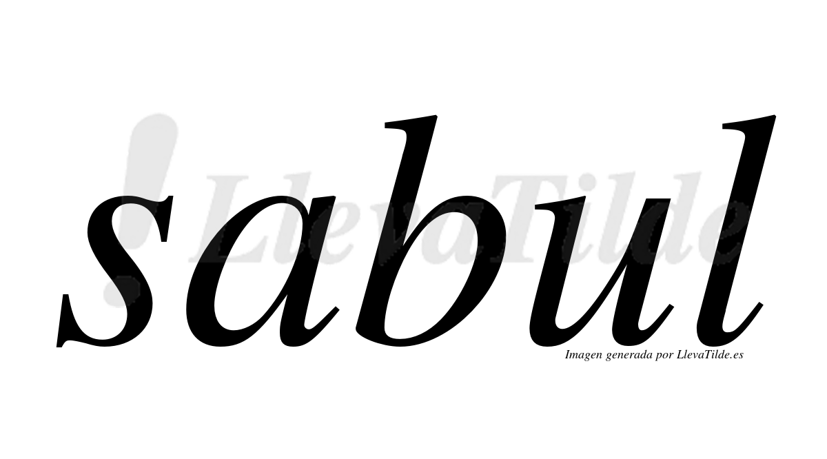 ¿Lleva tilde sabul? | LlevaTilde.es